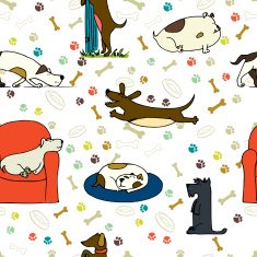 Seamless dog pattern N5 free image download