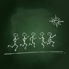 Stick men playing in the sun N2 free image download