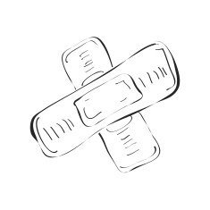 Simple doodle of a plaster free image download