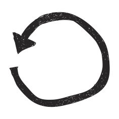 Simple doodle of a refresh symbol N2 free image download