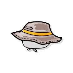 Fishing hat doodle free image download