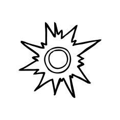 Line drawing cartoon push button free image download