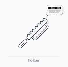 Fretsaw icon Carpenter work tool sign N2 free image download