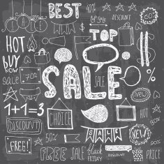 Hand drawn sale doodles free image download