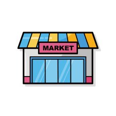 Market store doodle free image download