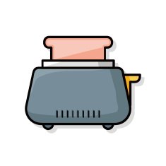 Toaster doodle free image download