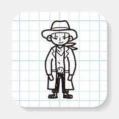 Cowboy doodle free image download