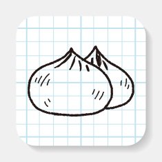 Chinese Bun doodle free image download