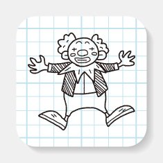 Clown doodle drawing N3 free image download