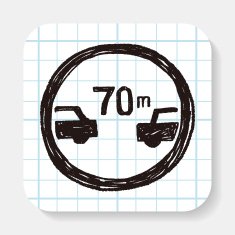 Minimum safe following distance doodle free image download