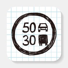 Speed limit doodle free image download