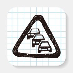 Traffic jam doodle free image download