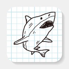 Shark doodle free image download