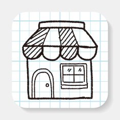Shop store doodle drawing N6 free image download