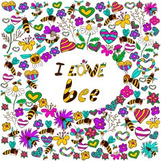 Background i love bee free image download