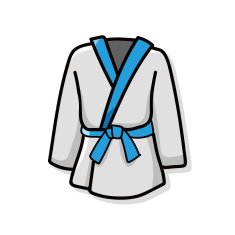 Karate suit doodle N2 free image download