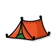 Tent color doodle free image download