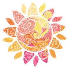 Hand Drawn Ethnic Sun free image download