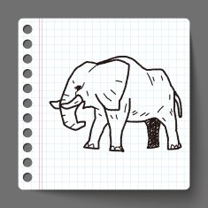 Elephant doodle N5 free image download