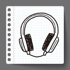 Headphone doodle N11 free image download