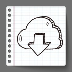 Internet cloud doodle drawing N26 free image download