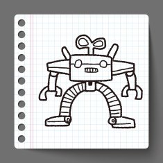 Robot doodle N235 free image download