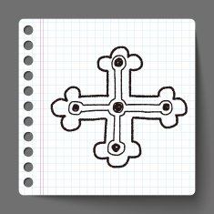 Royal cross doodle free image download