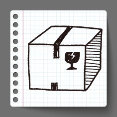 Shipping box doodle N26 free image download