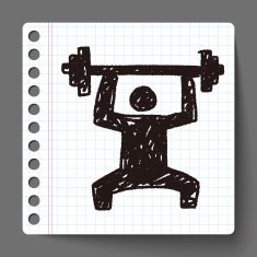Weightlifting doodle N4 free image download