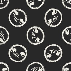 Minimum safe following distance doodle seamless pattern background N2 ...