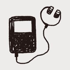 Music player doodle drawing N7 free image download