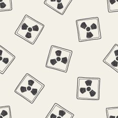 Nuclear power sign doodle seamless pattern background free image download