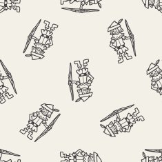 Archer doodle seamless pattern background N2 free image download