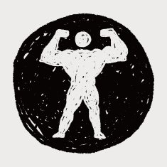 Strong muscle doodle N16 free image download