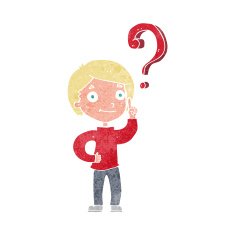 Cartoon boy asking question free image download