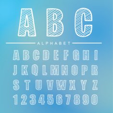 Hand drawn alphabet vector N3 free image download