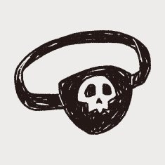 Pirate eye mask doodle N4 free image download