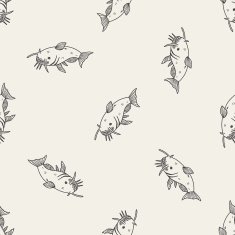 Catfish doodle seamless pattern background free image download