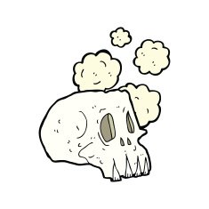 Cartoon dusty old skull N4 free image download