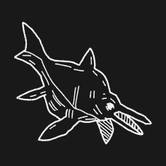 Fish dinosaur doodle N11 free image download