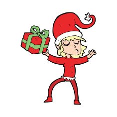 Santa's helper cartoon N7 free image download