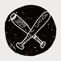 Baseball bat doodle N6 free image download