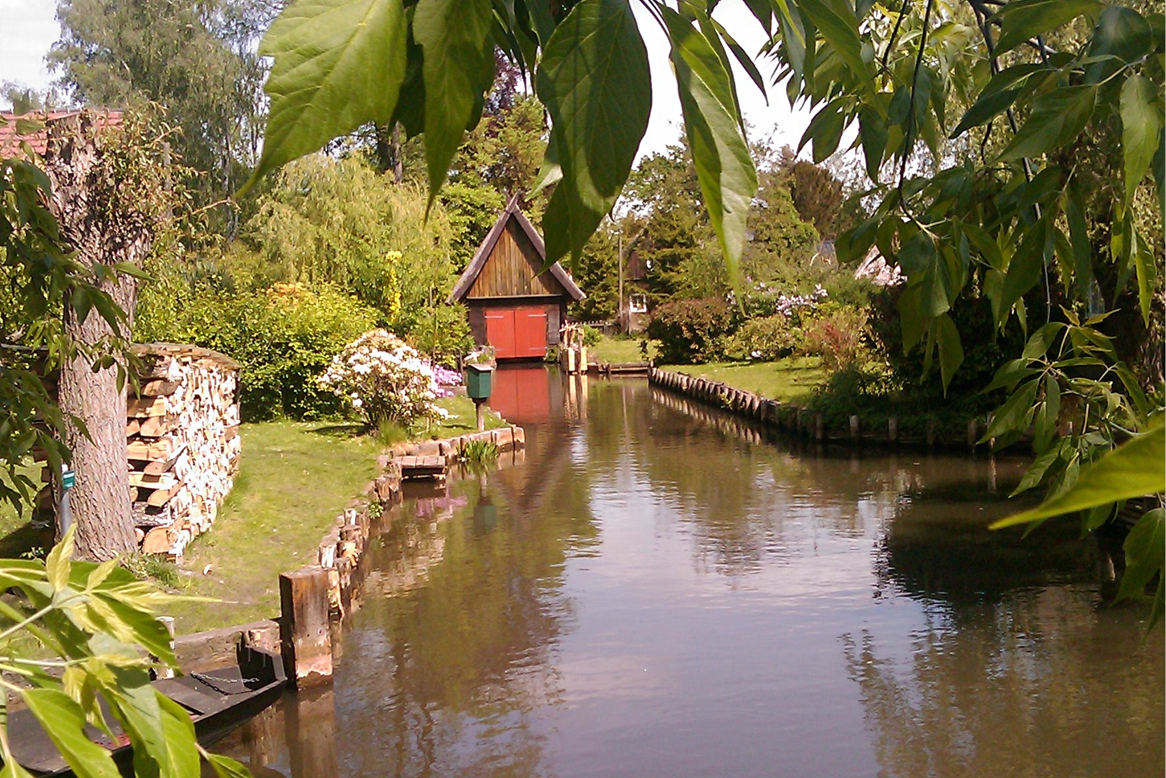River boat house in Spreewald, Germany free image download
