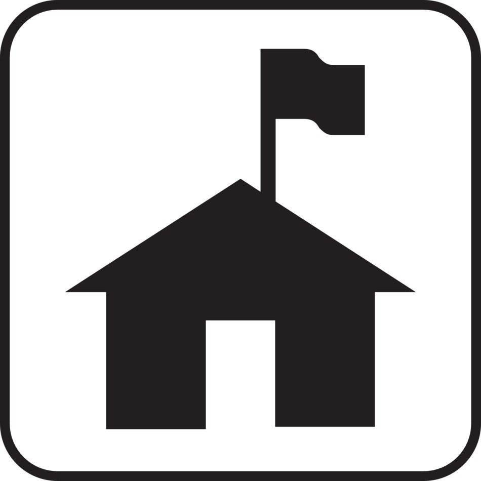 Sign of a house with a flag as an illustration free image download