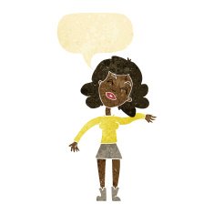 Cartoon woman only joking with speech bubble N2 free image download