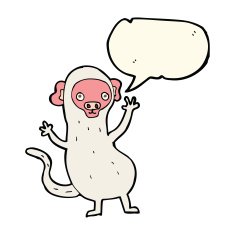Cartoon monkey with speech bubble N21 free image download