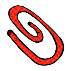 Comic cartoon red paperclip free image download