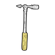 Comic cartoon pin hammer free image download