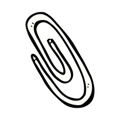Comic cartoon paperclip N2 free image download