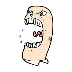 Comic cartoon furious man shouting free image download